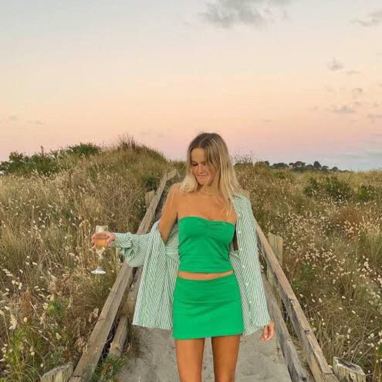 selling boo and co green set size small never... - Depop