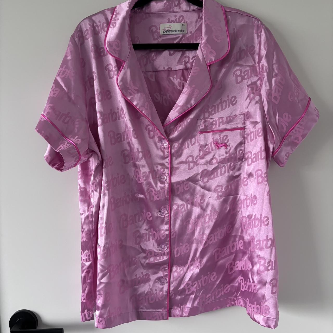 Peter Alexander Barbie Satin Pyjama Top Size XL - Depop