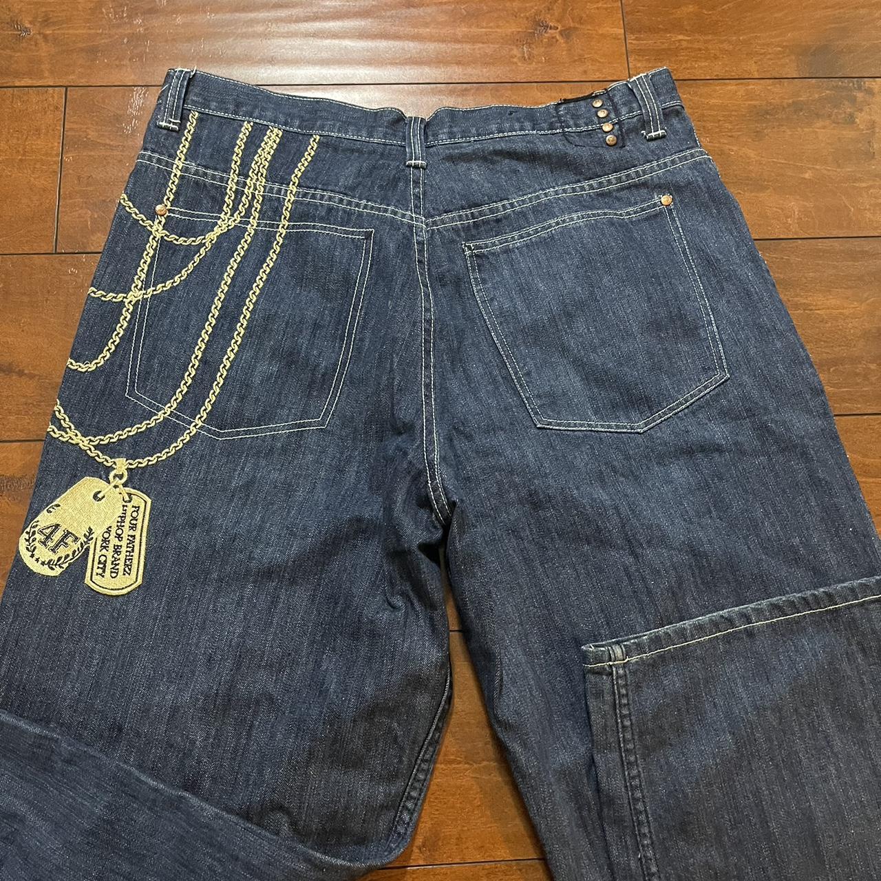 Y2k cybergoth Emo BAGGY Jeans size 38x32 “JNCO... - Depop