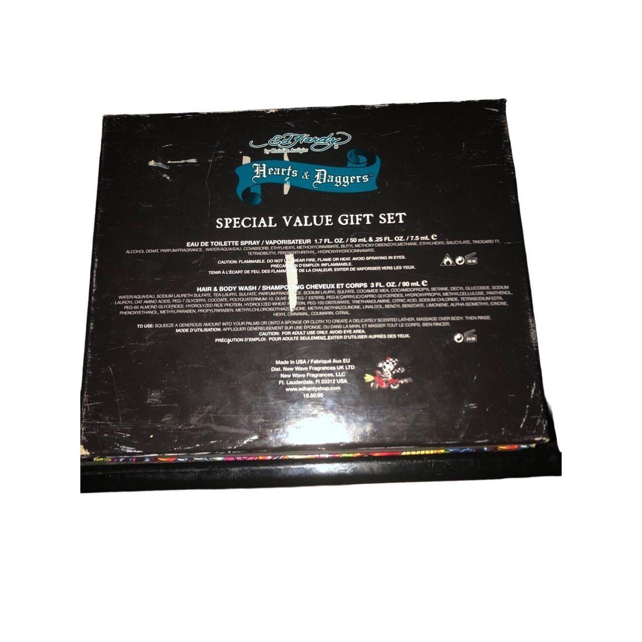 Vintage Ed Hardy cardboard cologne set box. Box... - Depop