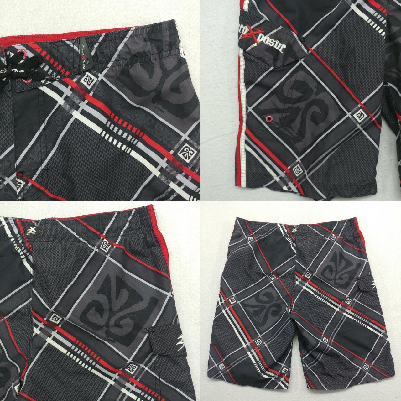 ZeroXposur Board Short Mens Large L Gray Argyle Swim... - Depop