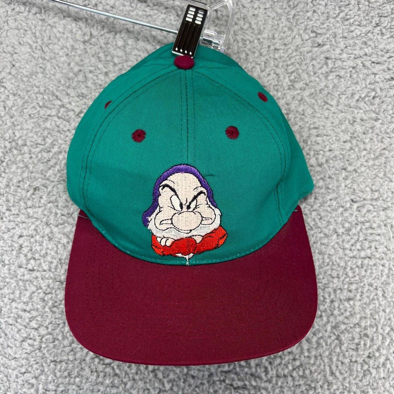 Vintage Disney Snow White Grumpy Snapback Hat Cap... - Depop