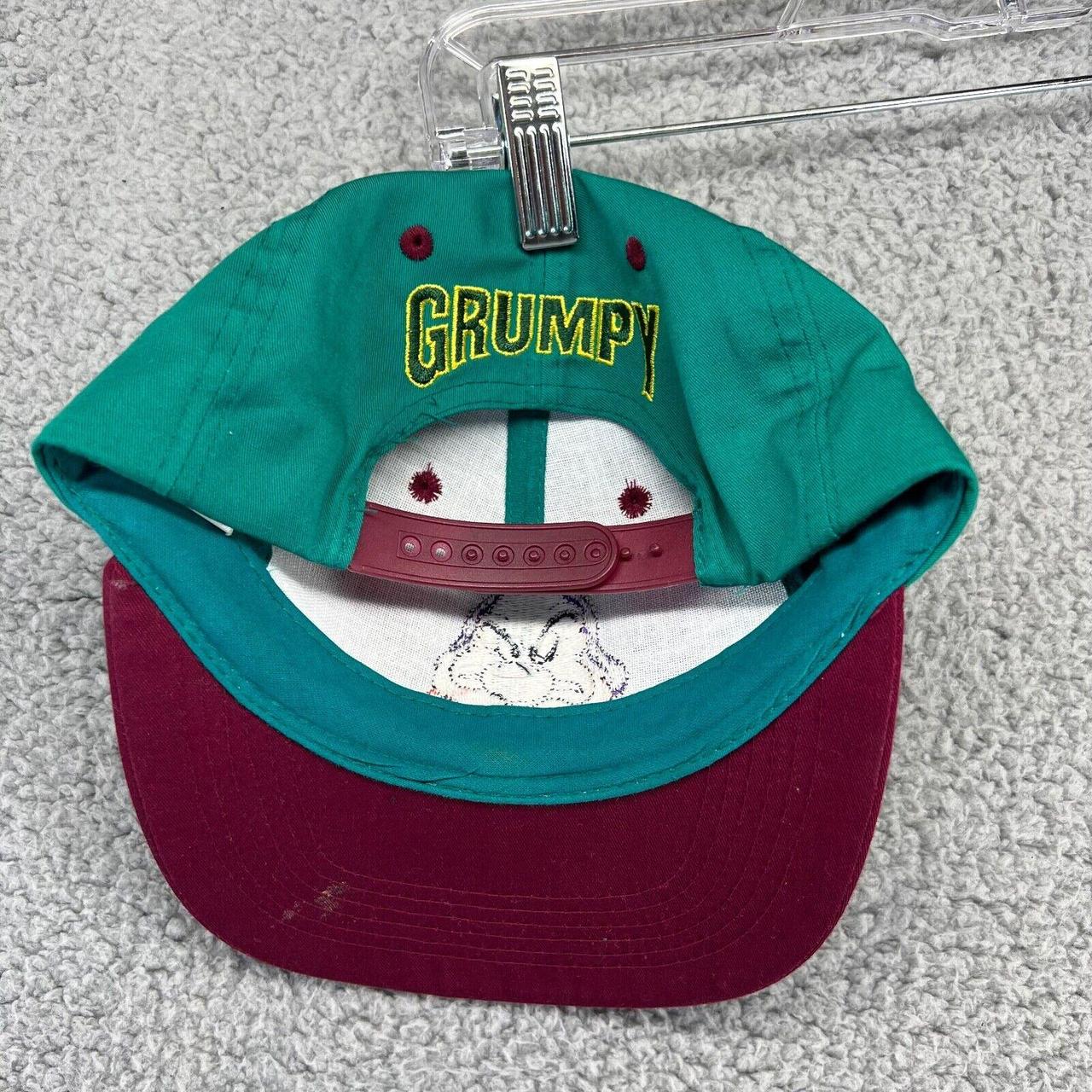 Vintage Disney Snow White Grumpy Snapback Hat Cap... - Depop