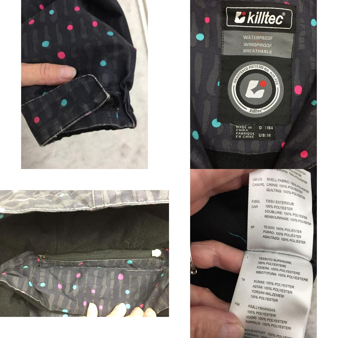 Killtec Waterproof Jacket Womens 14 Dark Blue Pink... - Depop