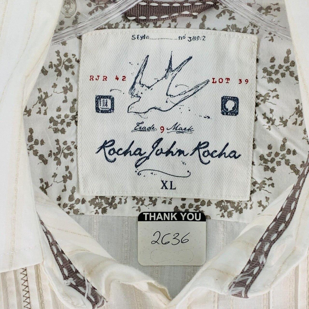RJR Rocha John Rocha Shirt Adult XL White Button Up... - Depop