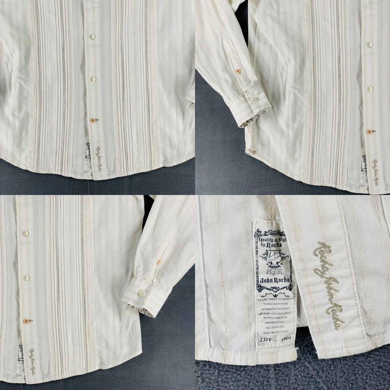 RJR Rocha John Rocha Shirt Adult XL White Button Up... - Depop