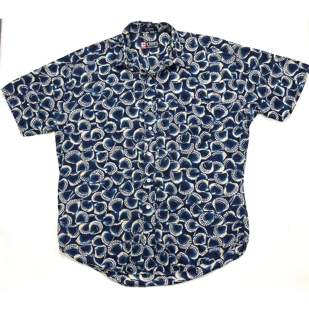 vintage 90s CHAPS Ralph Lauren Shell Print Shirt... - Depop