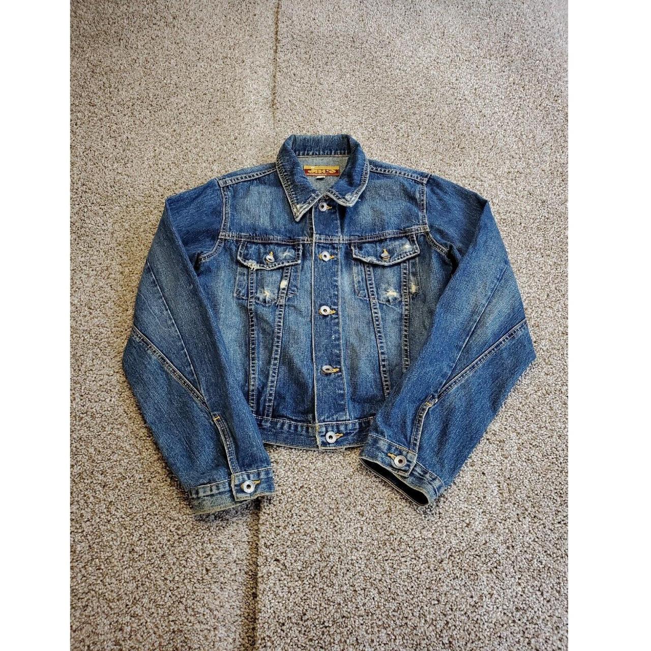 Vintage JNCO Jeans Denim Trucker Jacket Large Womens... - Depop
