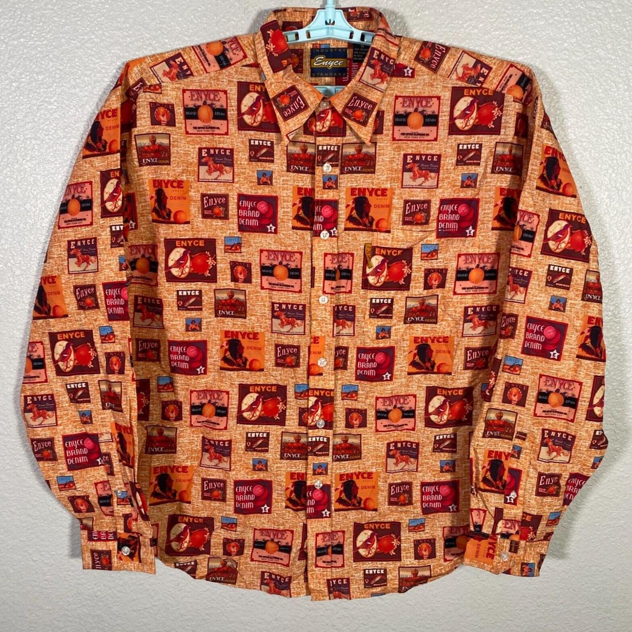 Enyce Shirt Mens XL Orange Button Up Long Sleeve... - Depop