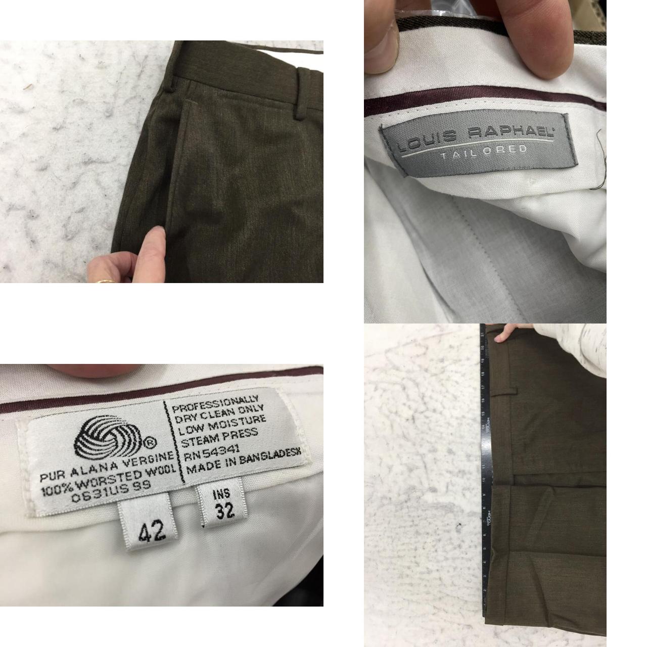 Louis Raphael Tailored Wool Dress Pants Mens 42 32... - Depop