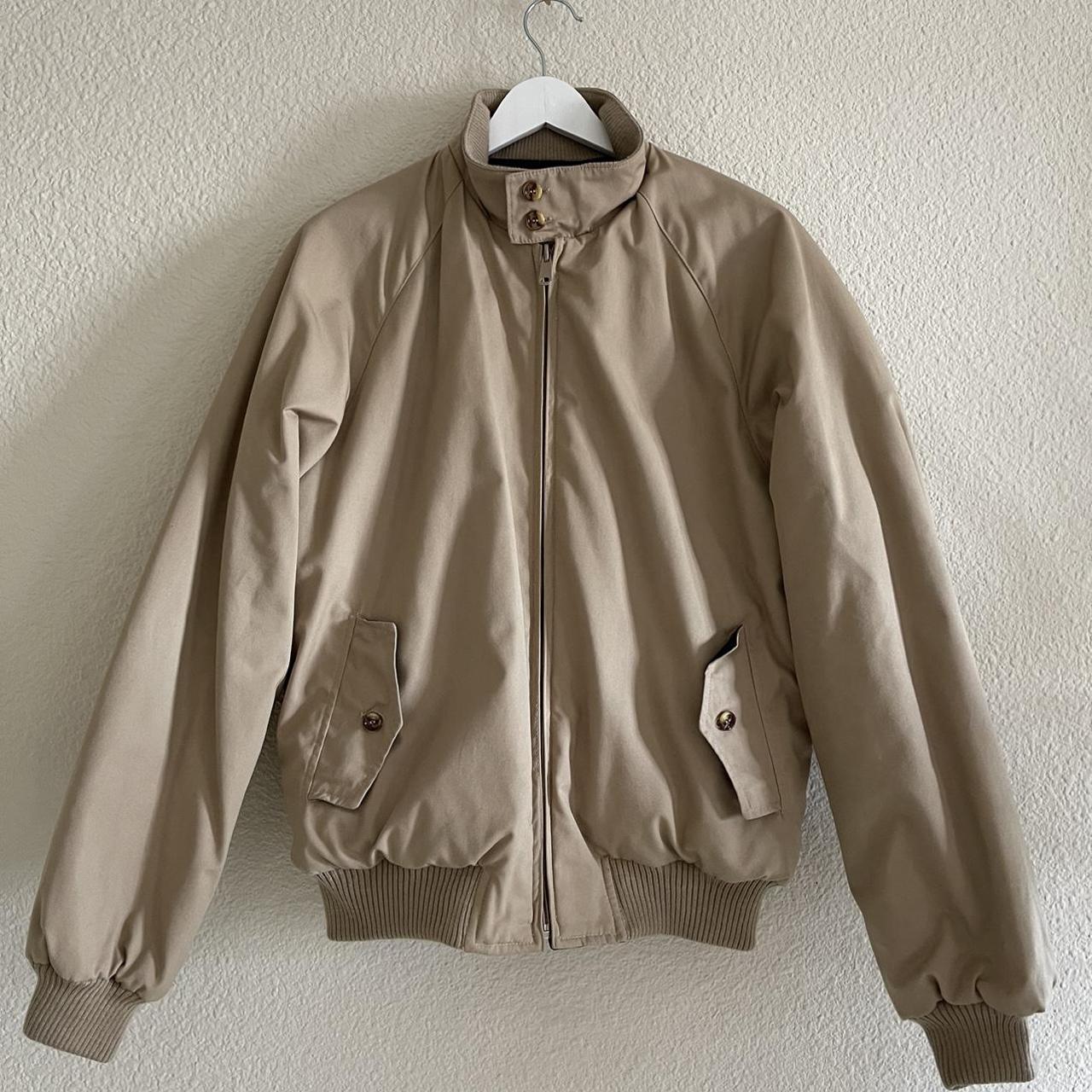 Double sided beige bomber jacket Will fit size XS... - Depop