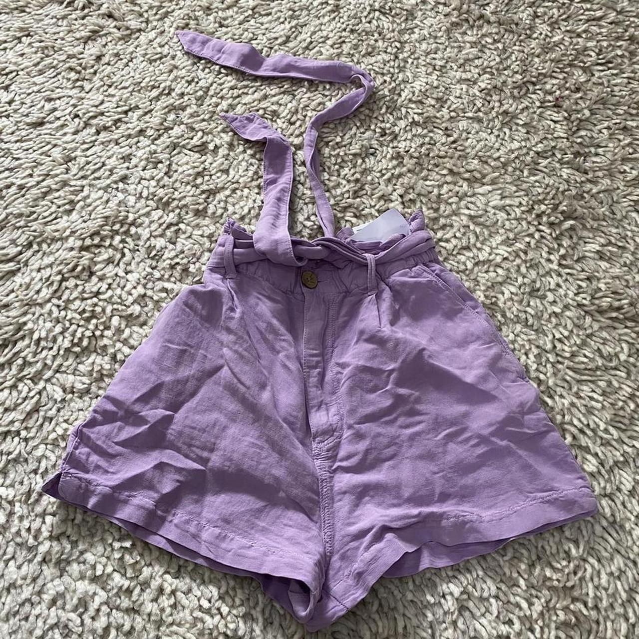 Zara purple paper bag shorts. Brand new with... - Depop