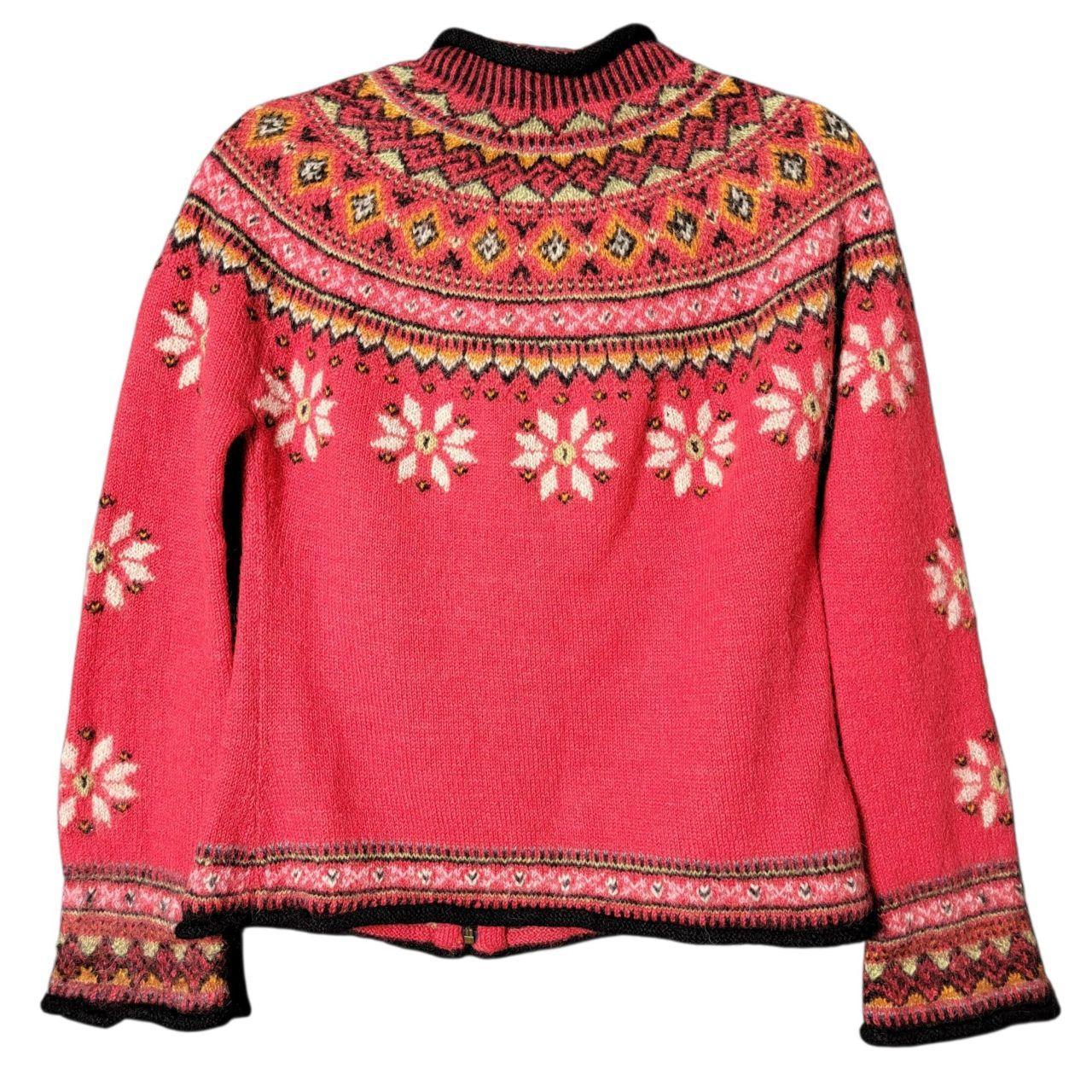 Planet Earth Sweaters Pink Nordic Fair Isle Llama... | Depop