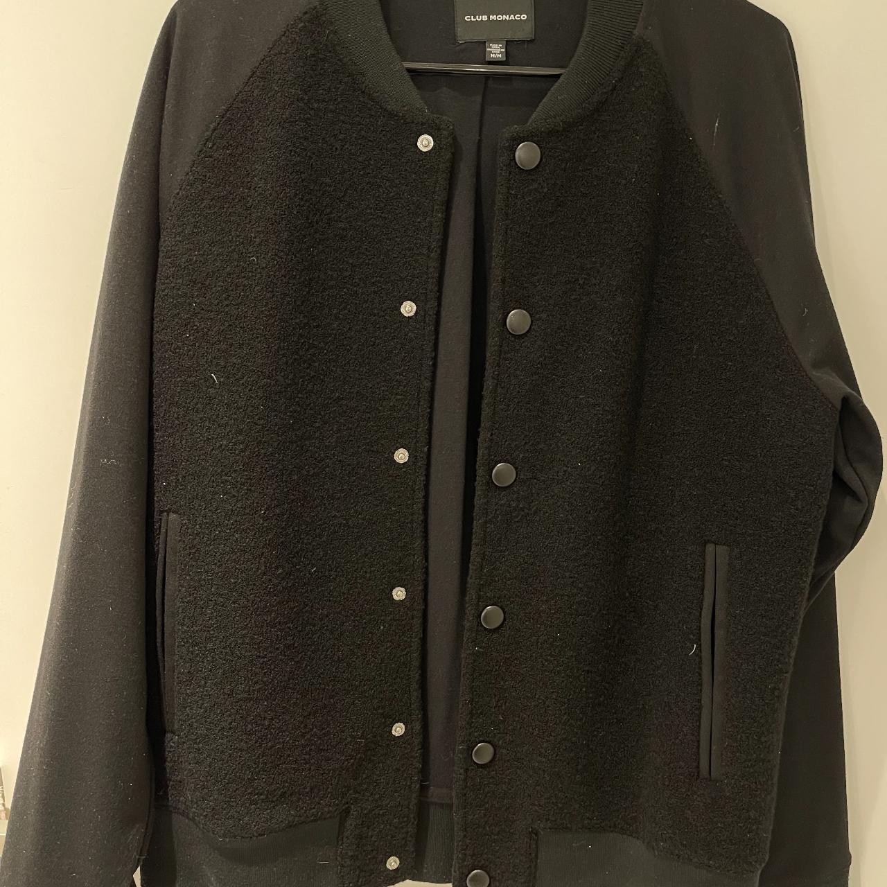 Club Monaco Bomber jacket 65% wool 35% Cotton - Depop