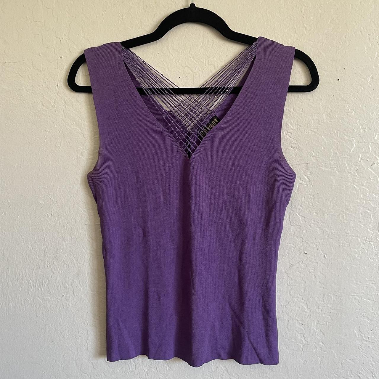 90’s Purple Tank Top Brand: Georgiou Studio Size:... - Depop