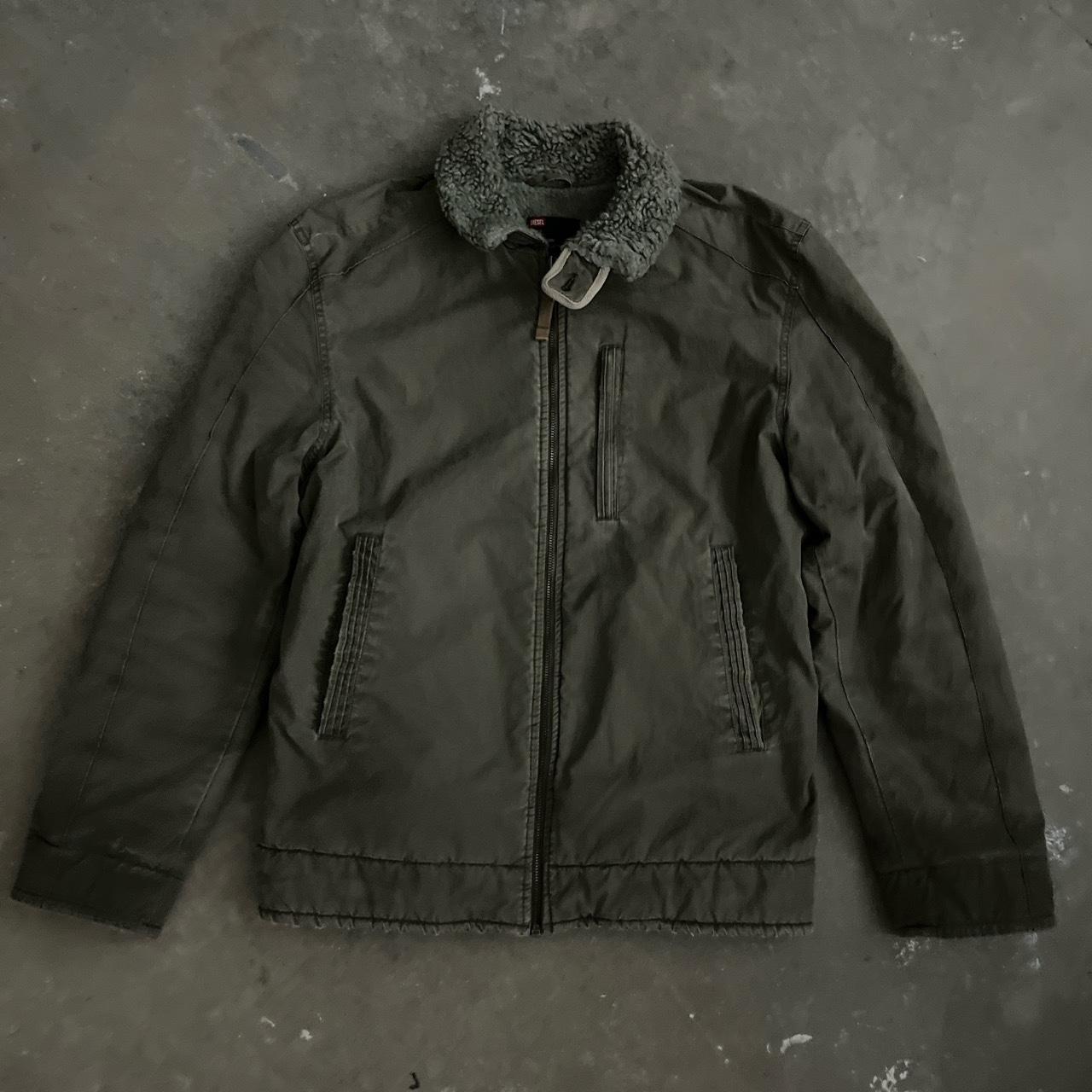 Vintage Green DIESEL Pilot Jacket SIZE: Large DM... - Depop