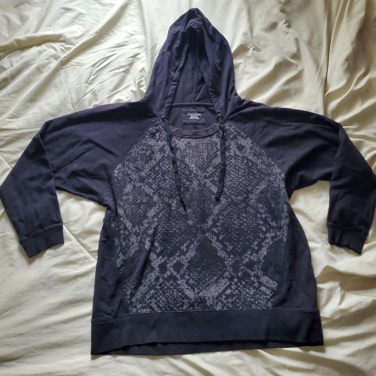 Black snake skin print hoodie - Depop