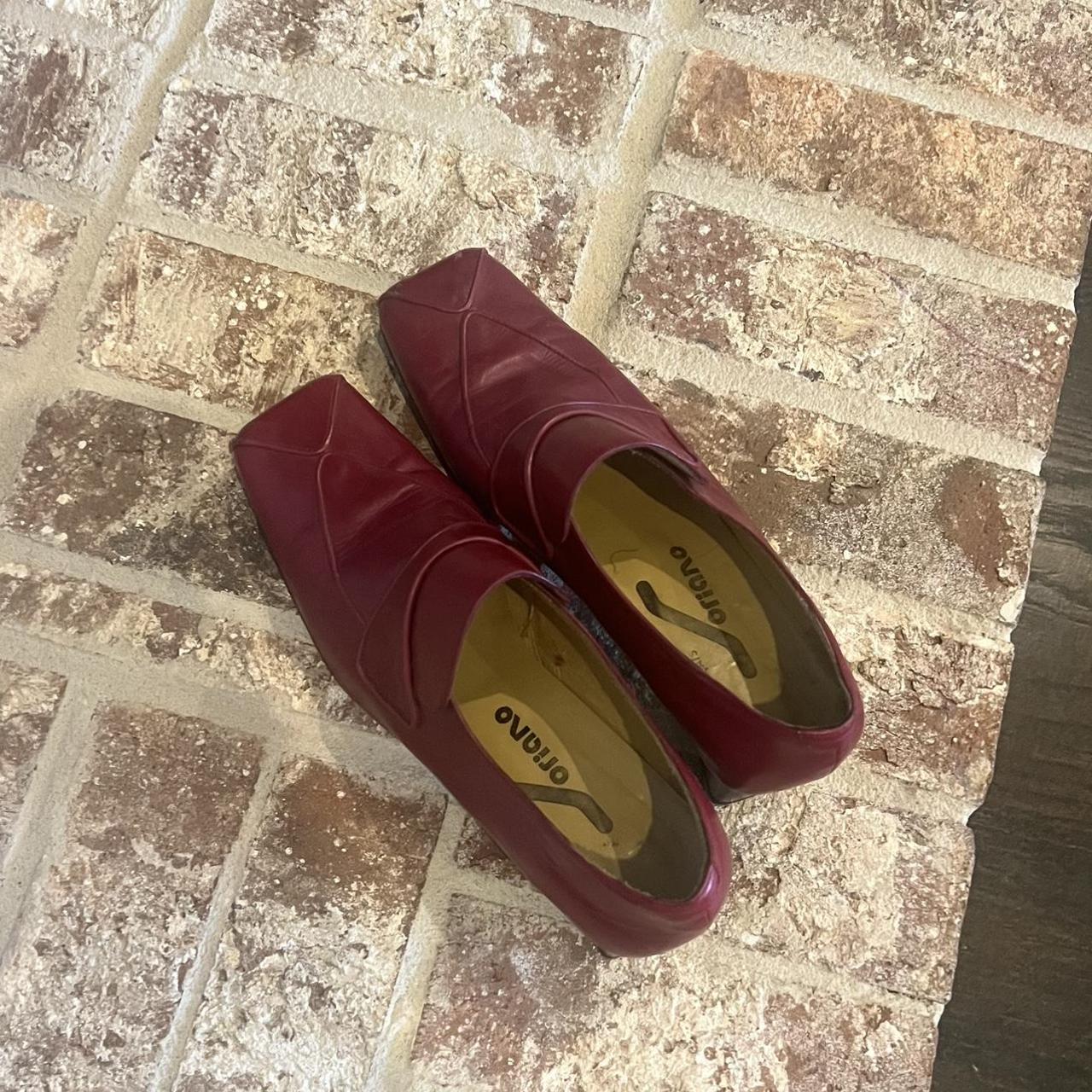 GENUINE SPANISH LEATHER CHERRY RED LOAFERS SIZE 40 - Depop