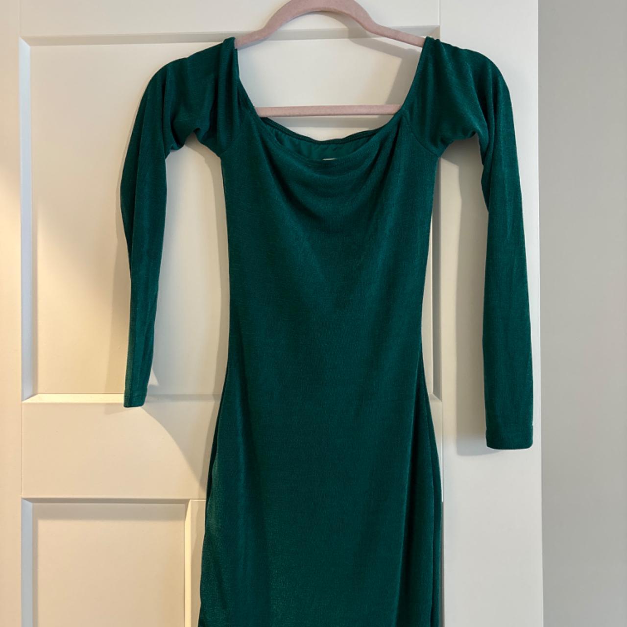 Princess Polly green dress long sleeve never worn | Depop