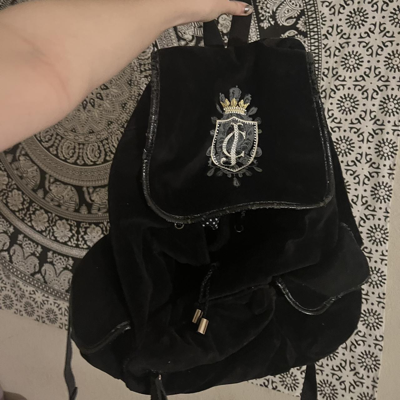 Vintage Juicy Couture Drawstring Backpack -in bad... - Depop