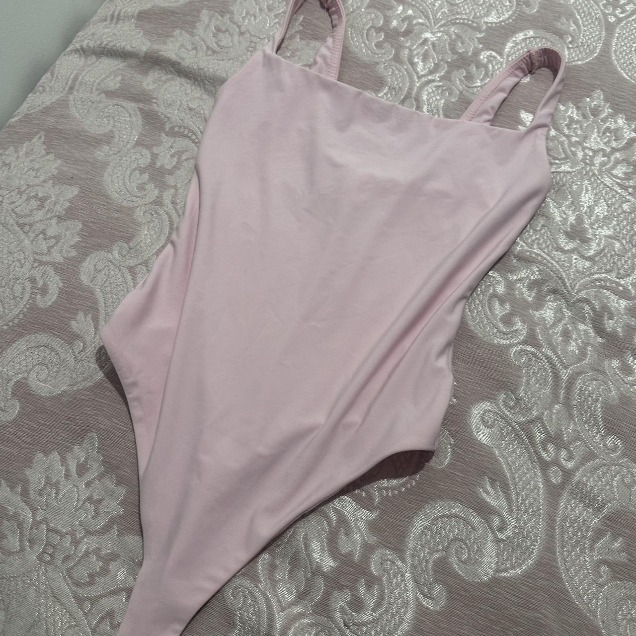 Baby pink glassons bodysuit Size 10/M - Depop
