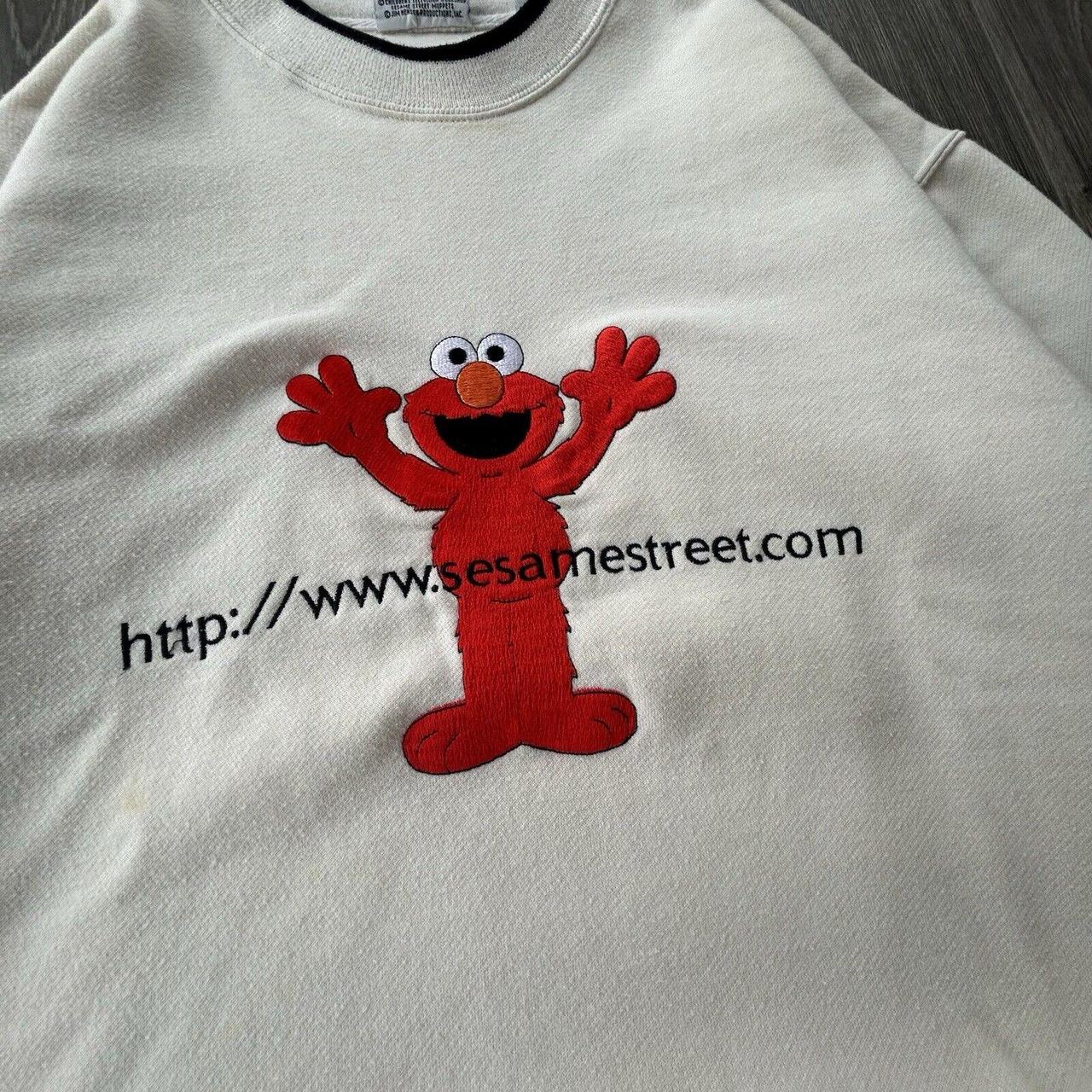 Vintage 90s Sesame Street Elmo Sweatshirt Adult... - Depop