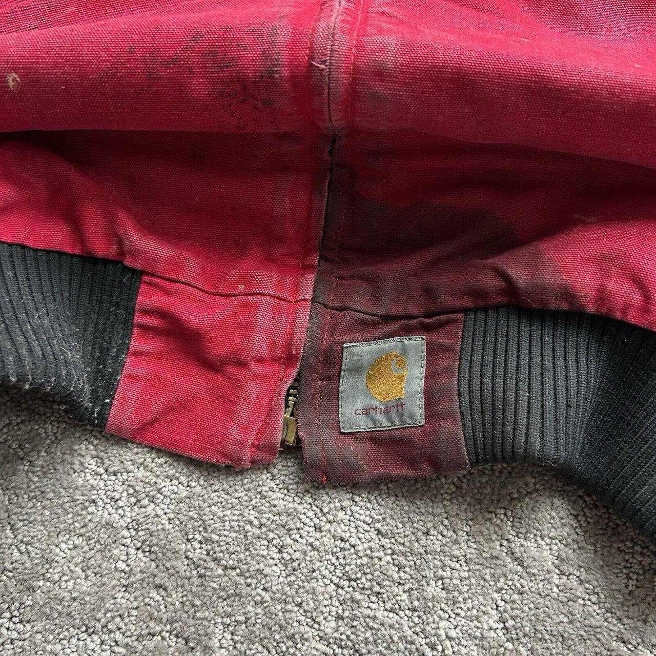 Vintage Carhartt Santa Fe Jacket Adult Large Cherry... | Depop