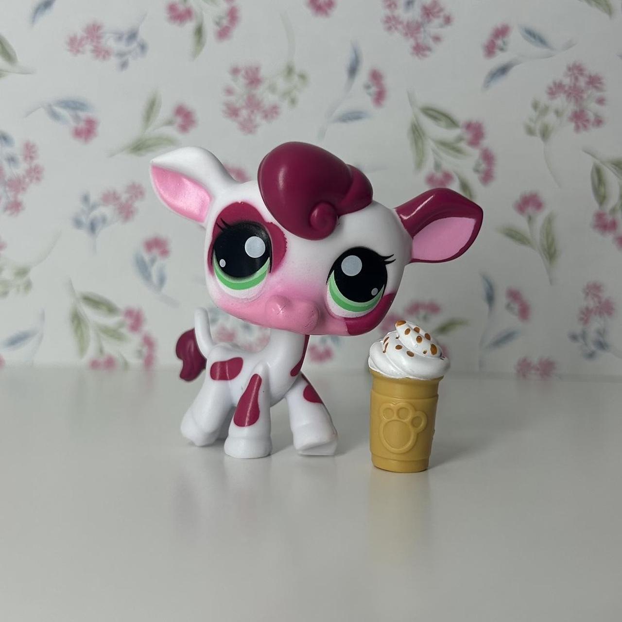 Littlest Pet Shop Strawberry cow with accessory #LPS... | Depop