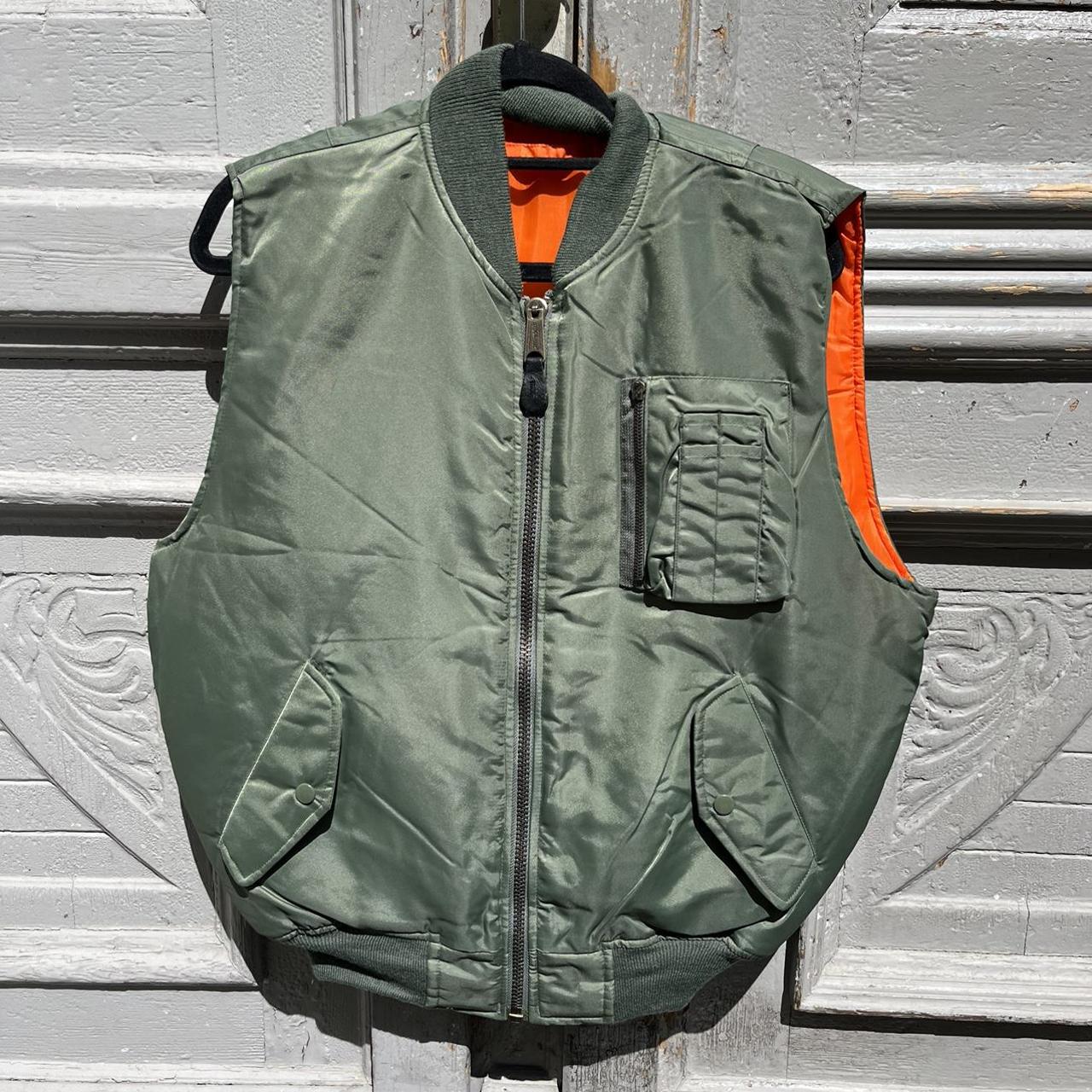 Stunning pilot bomber-Vest AVIATION USA puffer vest... - Depop