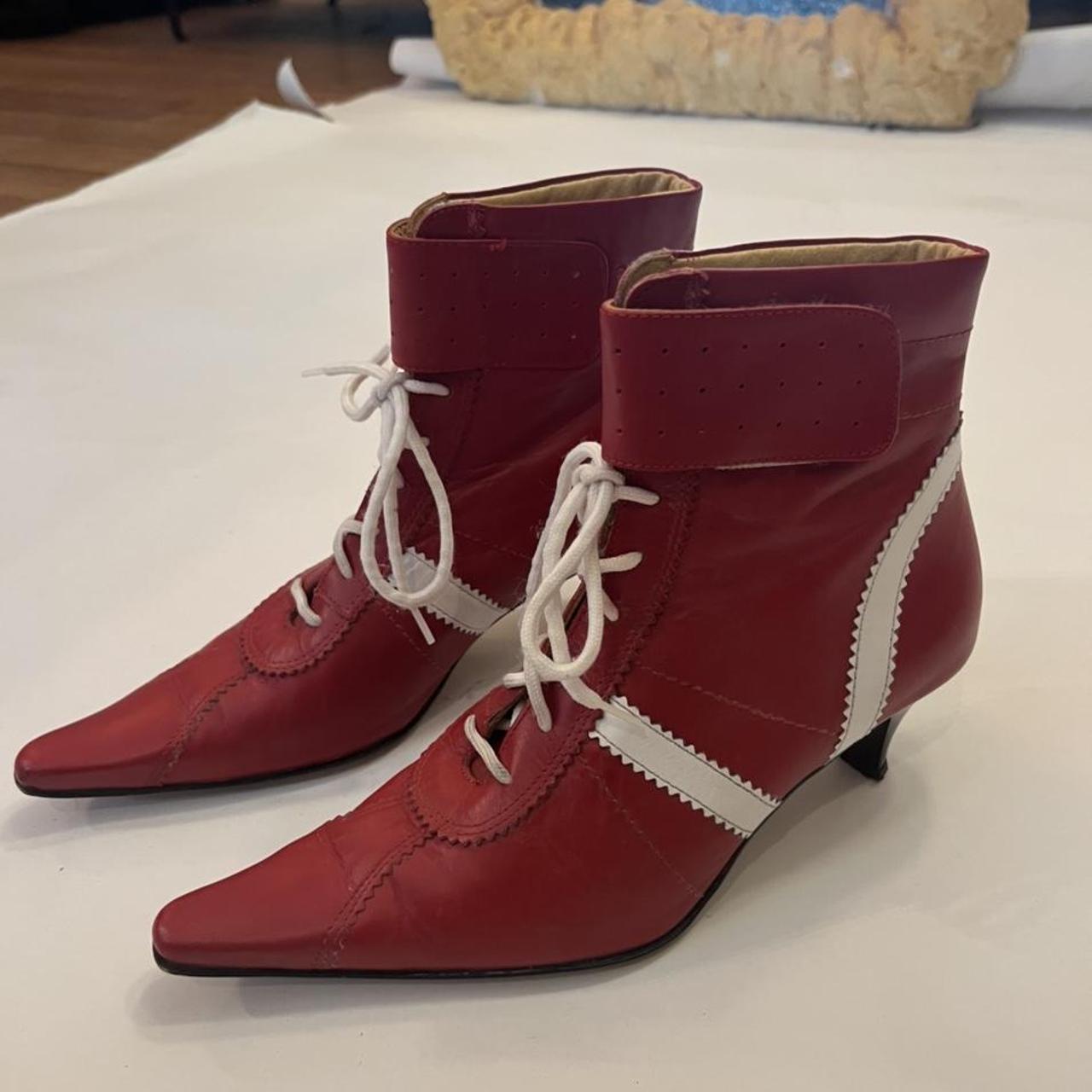 Vibtage motorrad biker heels moto-Boots Heels in... - Depop