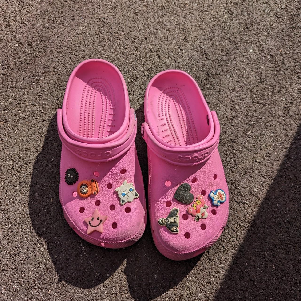 Crocs Women's Pink Clogs | Depop