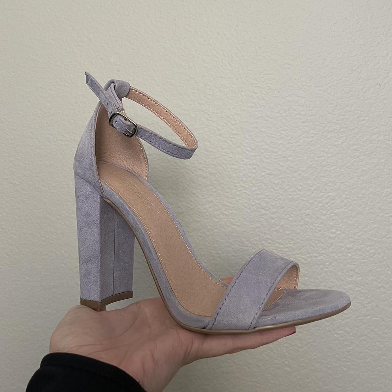 shoe LALA lavender block heels ; worn once and... - Depop