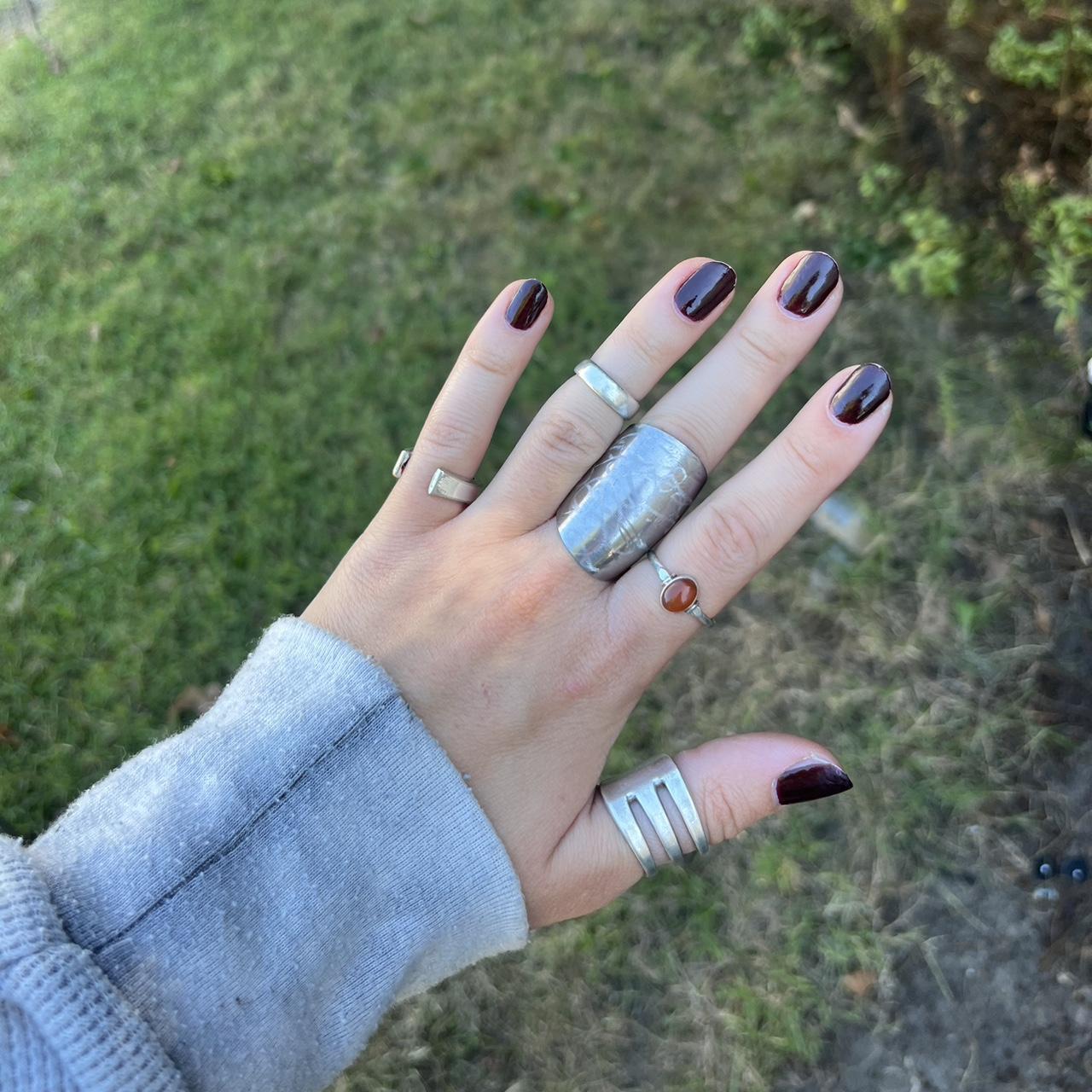 funky chunky silver ring stainless... - Depop