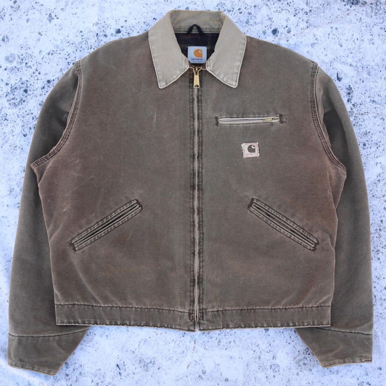 Vintage Carhartt Faded J97 CHT Chestnut Brown... | Depop