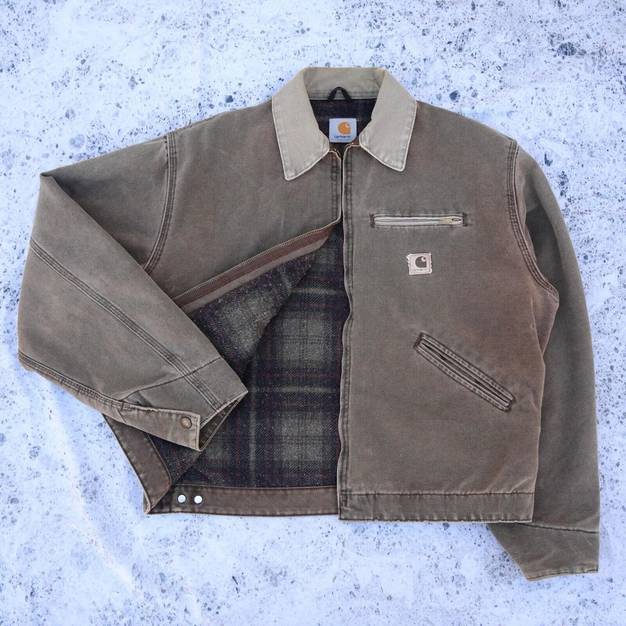 Vintage Carhartt Faded J97 CHT Chestnut Brown... | Depop