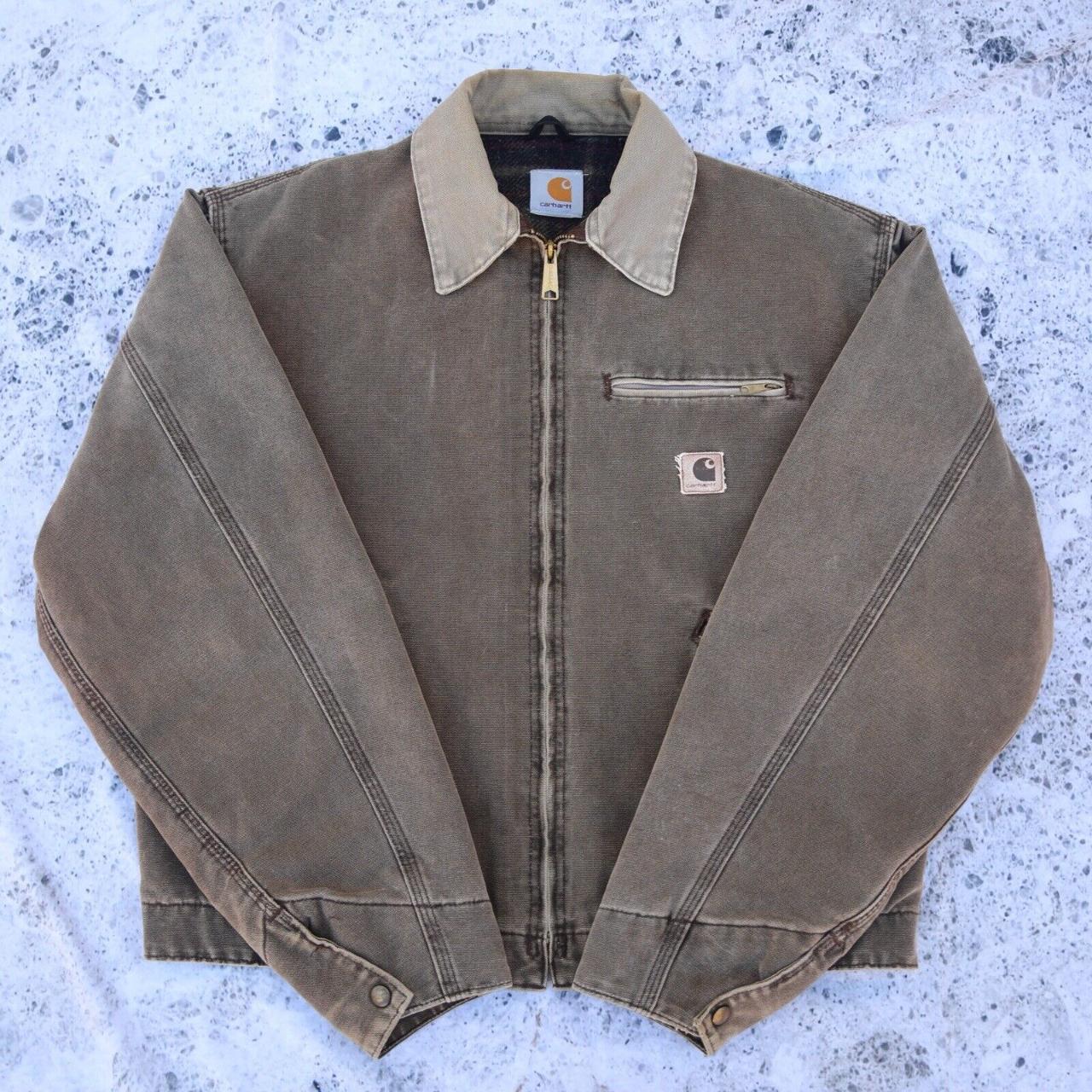 Vintage Carhartt Faded J97 CHT Chestnut Brown... | Depop