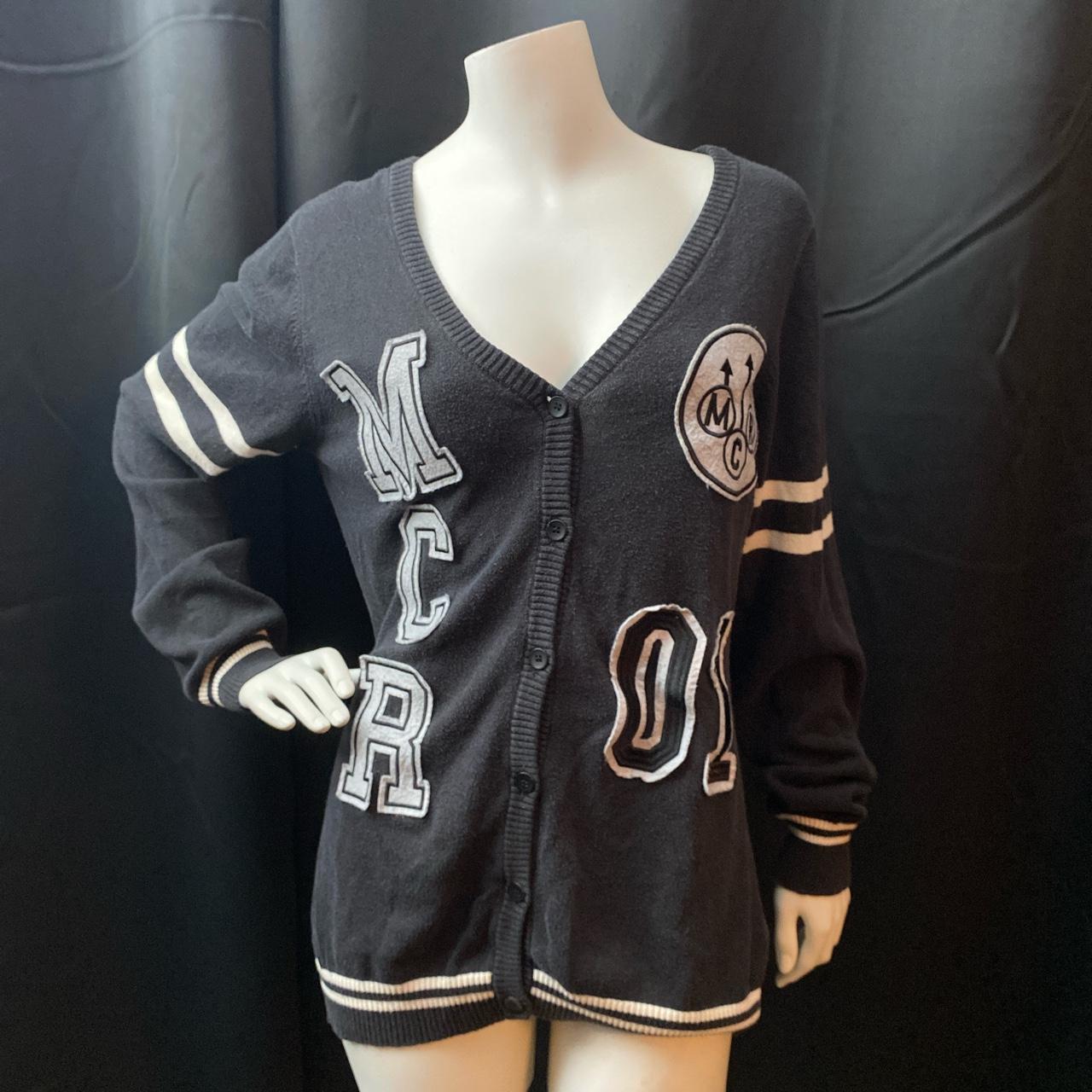 iconic My Chemical Romance button up sweater with... - Depop