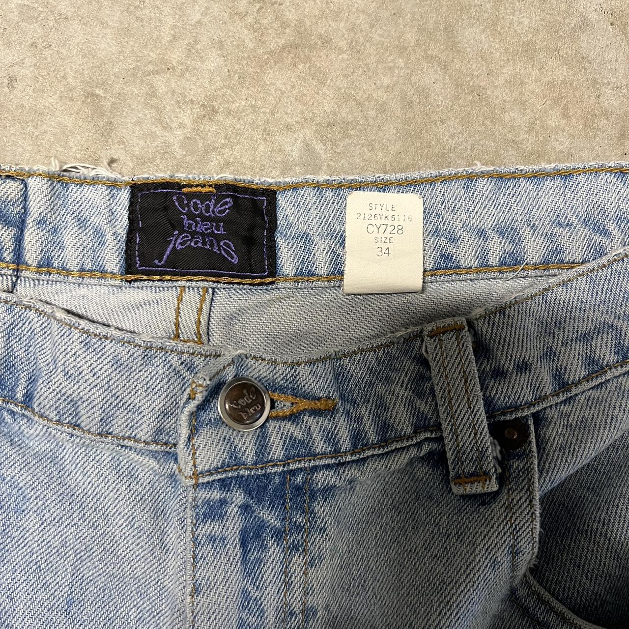 Rare* 90s/00s Code Bleu Jean Shorts SIZE:... - Depop