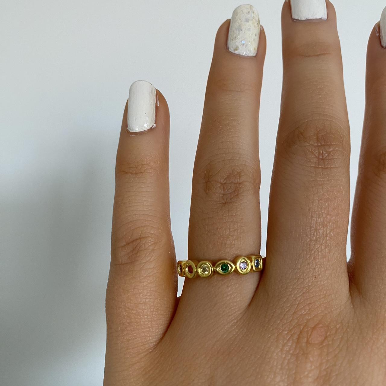 Gold plated sterling silver 925 marvel infinity ring... - Depop