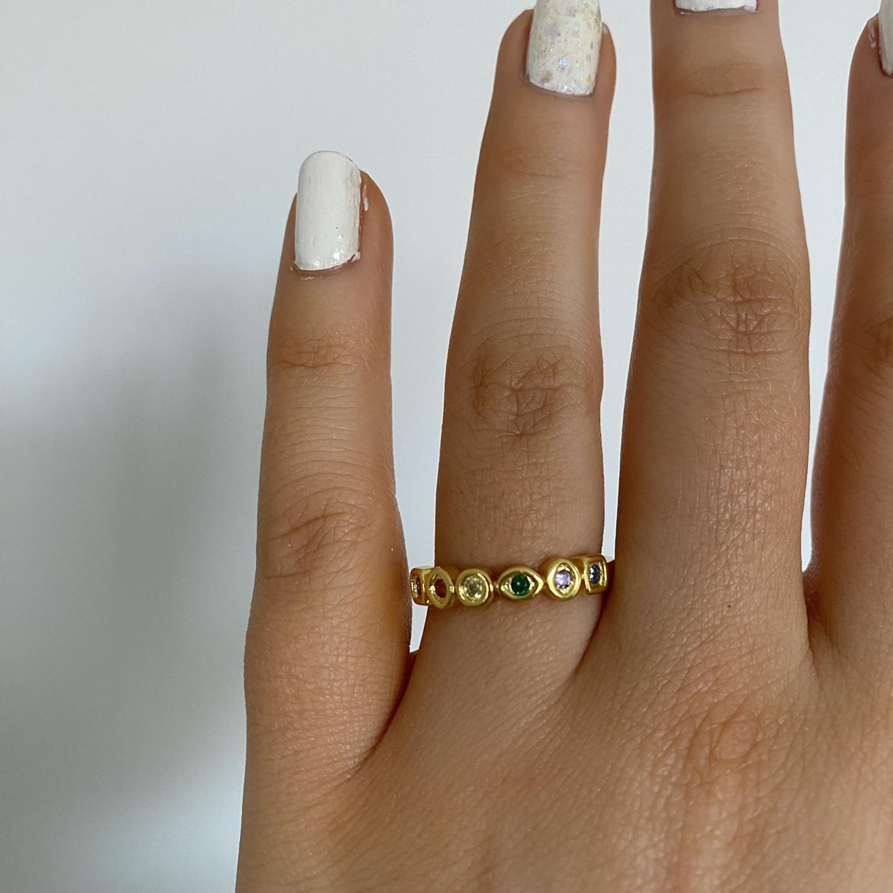 Gold plated sterling silver 925 marvel infinity ring... - Depop