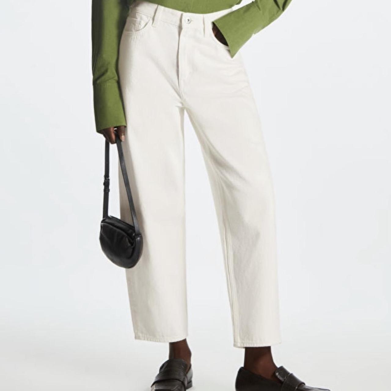 COS Women's White and Cream Jeans | Depop