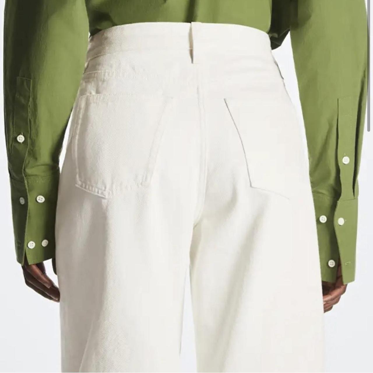 COS Women's White and Cream Jeans | Depop