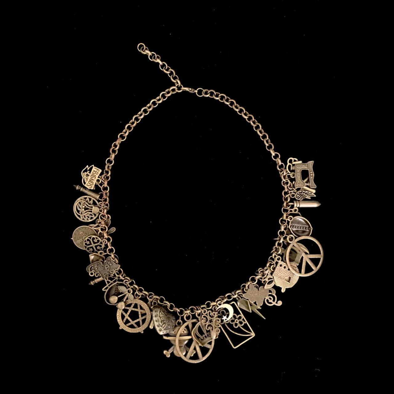 Handmade vintage punk style necklace. Can be stacked... - Depop