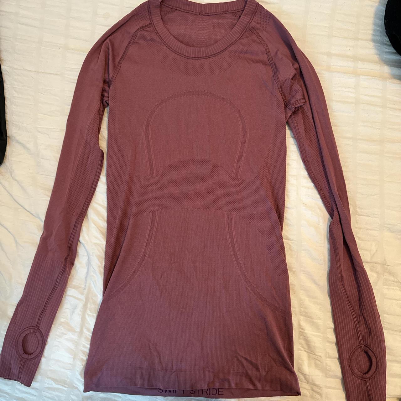 Maroon Lululemon long sleeve top - Depop
