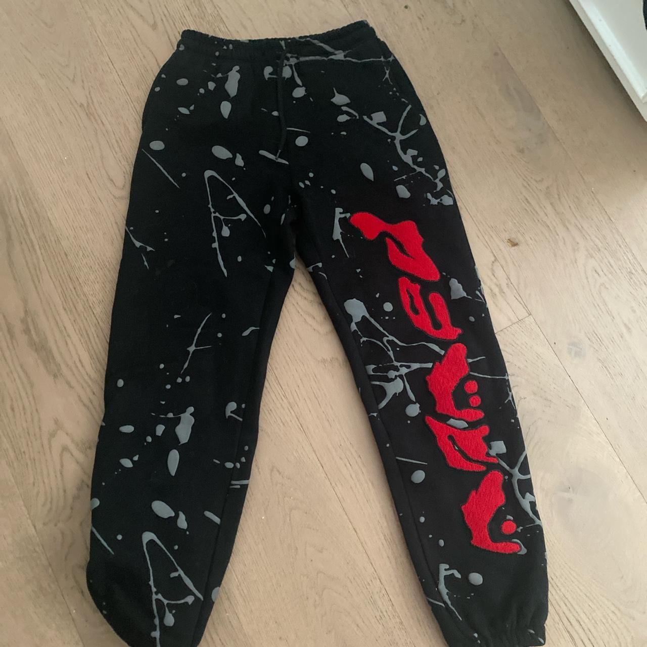 Named Collective Women's Black and Red Joggers-tracksuits | Depop