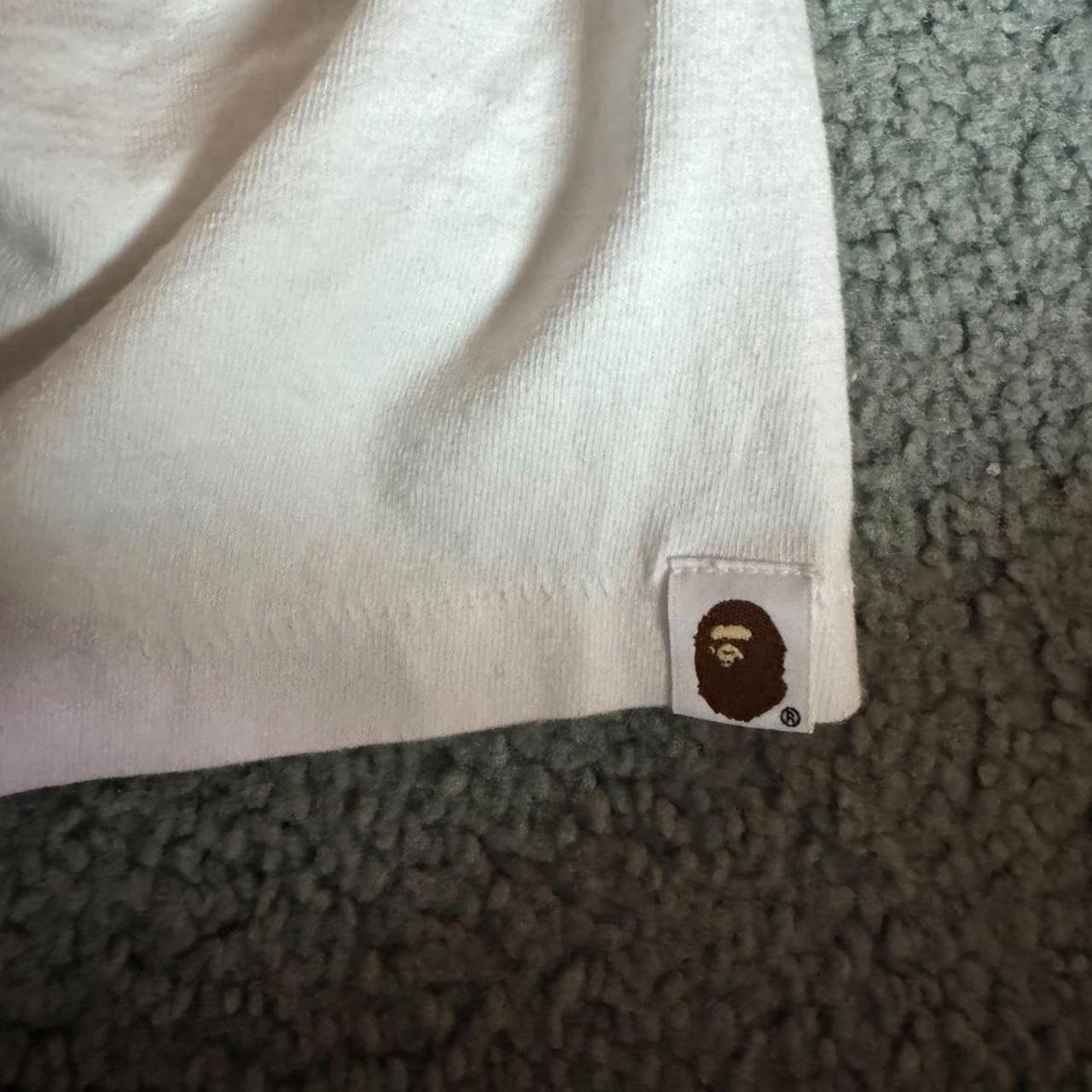 white galaxy bape hoodie size large - Depop