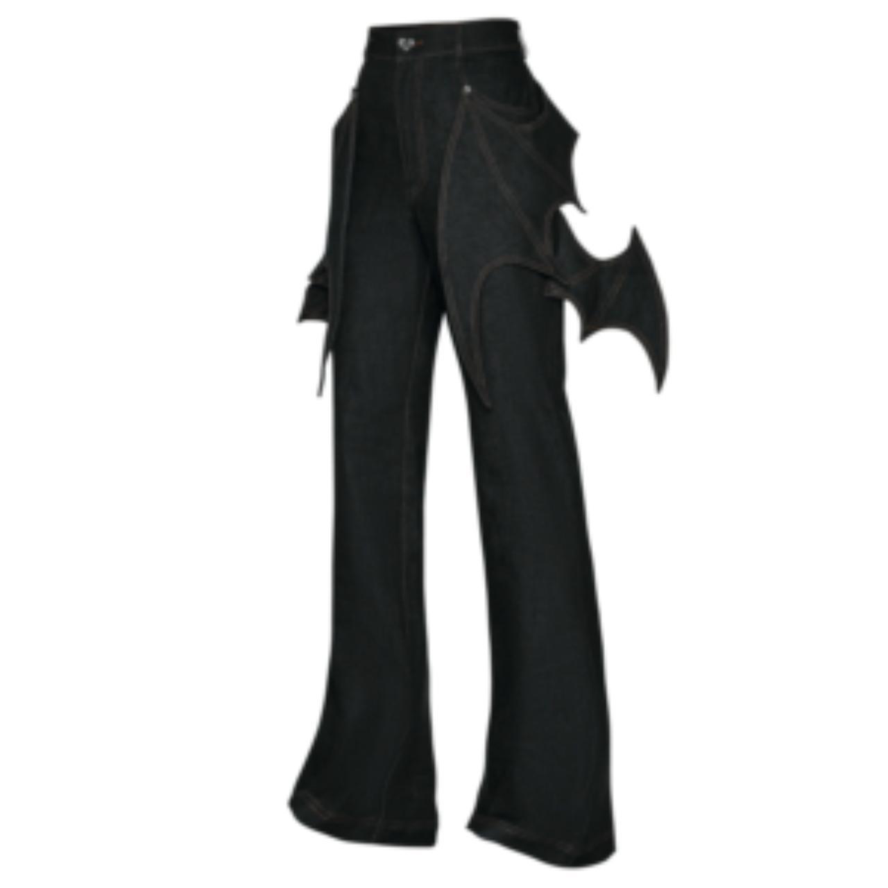 Lalune bat wing jeans with a punk, goth, and emo... - Depop