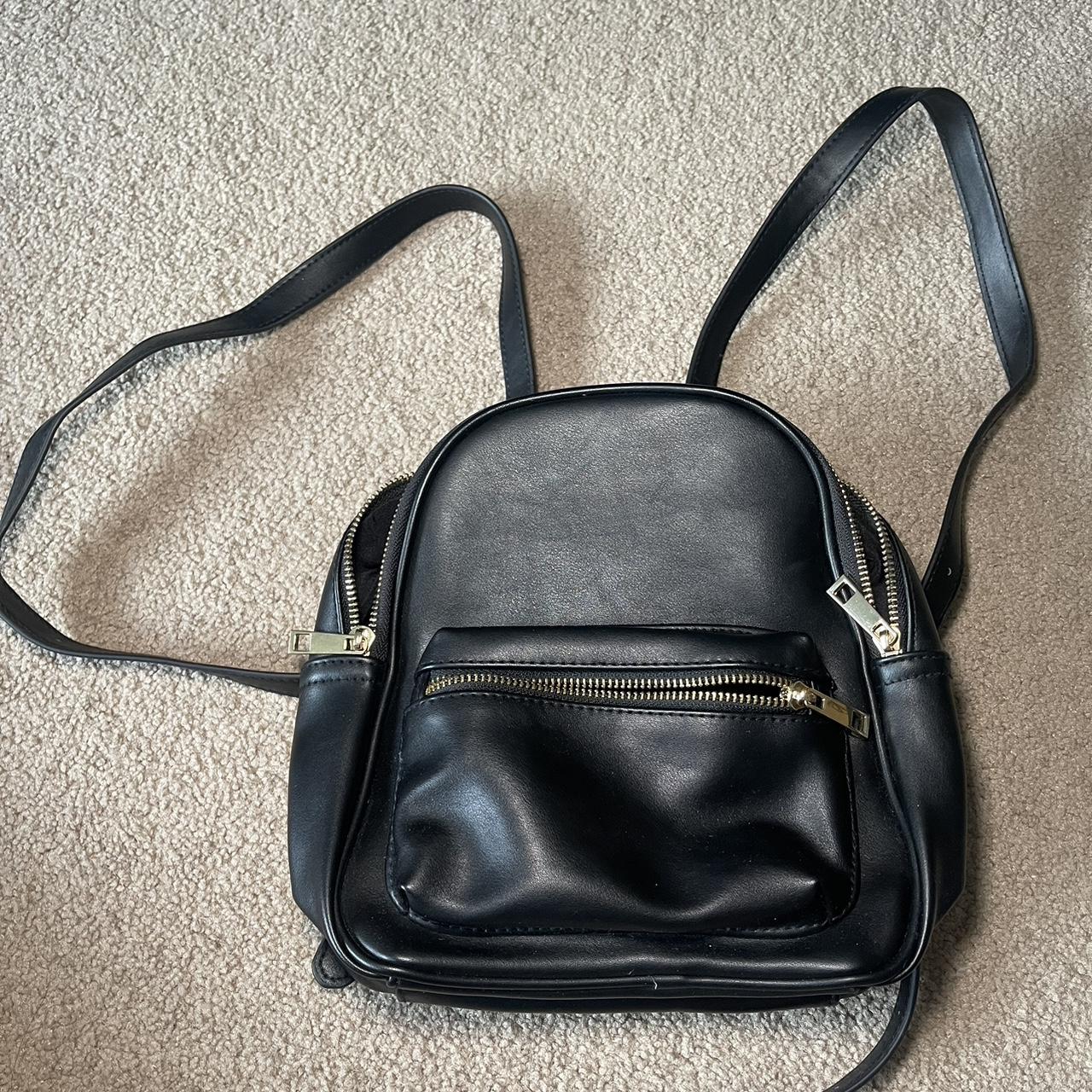 Forever21 mini backpack in black - Depop