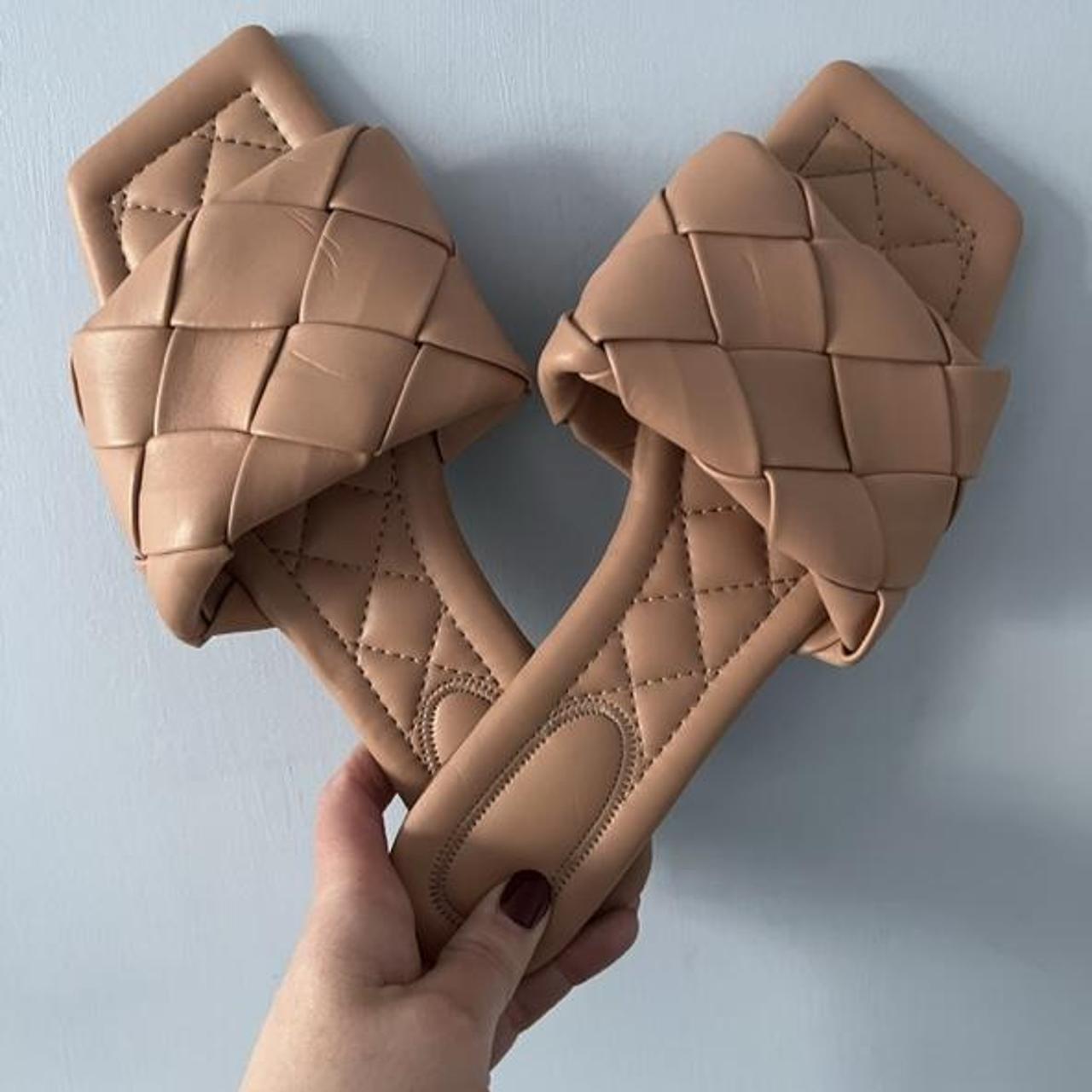 Woven padded mule slider sandals. Size 4. Designer... - Depop