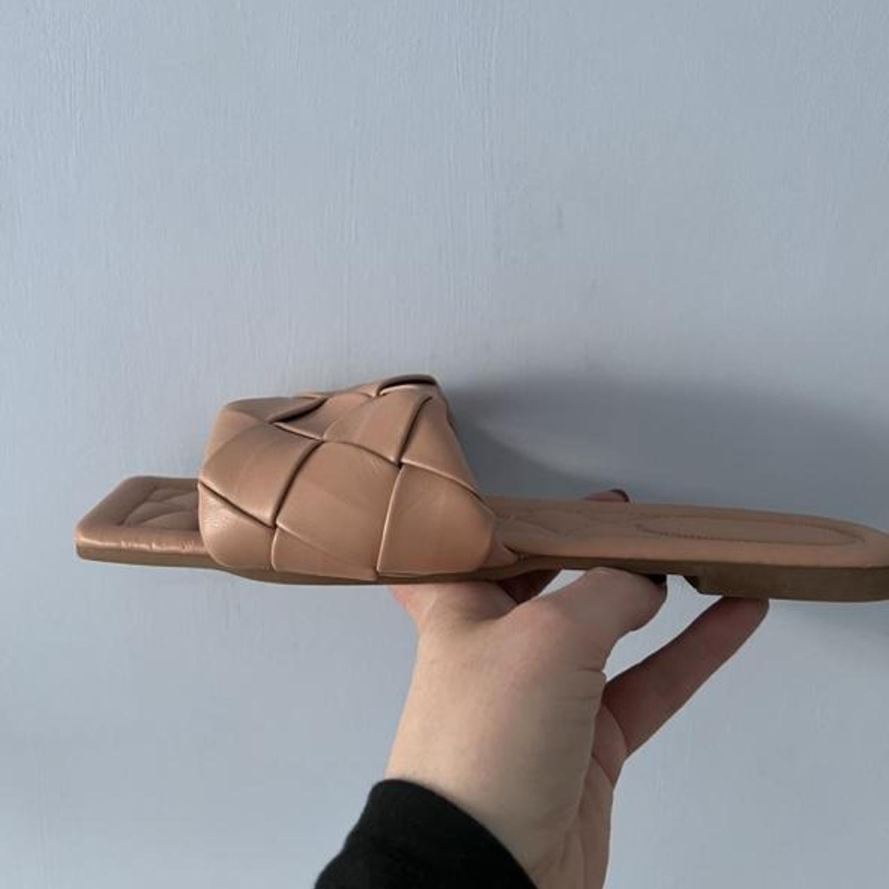 Woven padded mule slider sandals. Size 4. Designer... - Depop